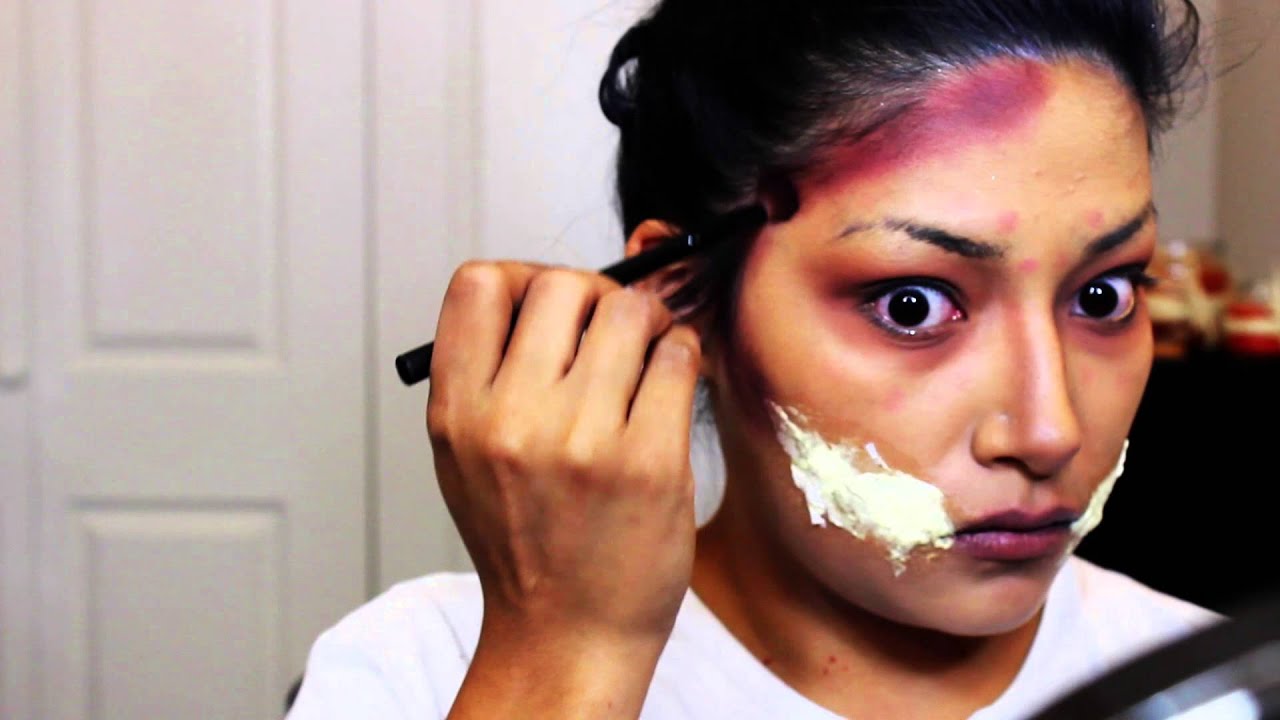 Walking Dead Ripped Face/ Mouth Easy DIY Halloween Idea | Alexisjayda ...