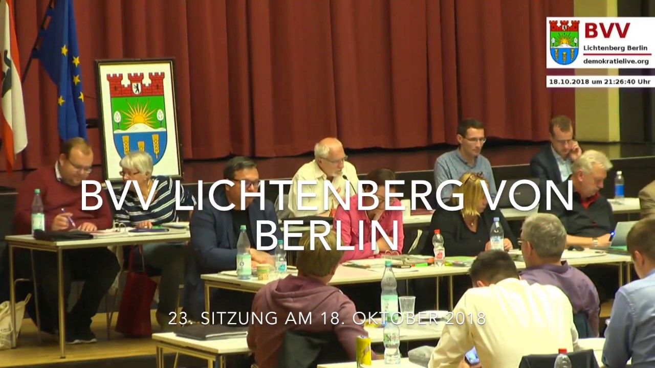 23. Sitzung der BVV Lichtenberg von Berlin - YouTube