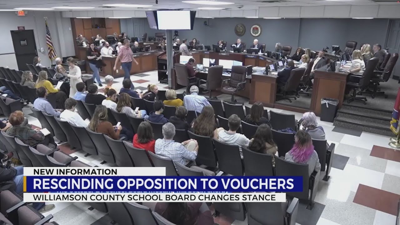 Williamson County School Board changes stance on school vouchers - YouTube