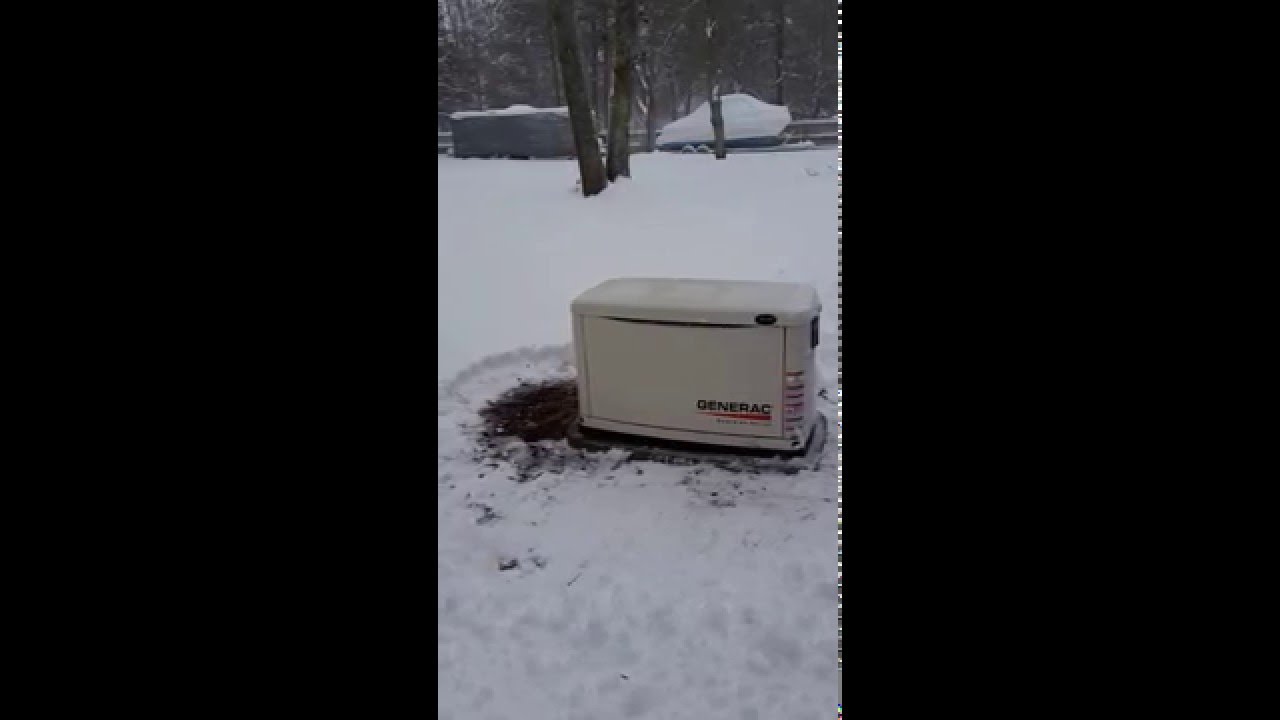 Generac Generator Winter Storm Jonas 2016 LI NY - YouTube