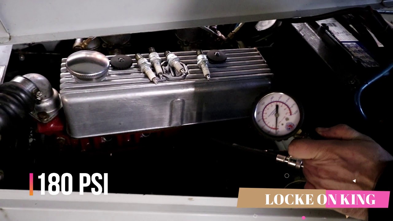 1954 MG TF: engine compression test - YouTube