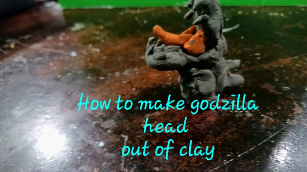 How to make godzilla head out of clay - YouTube