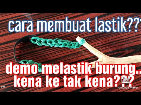 tutorial membuat lastik || demontrasi melastik burung - YouTube