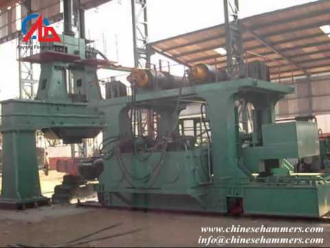 open die hammer forging, forging manipulator - YouTube