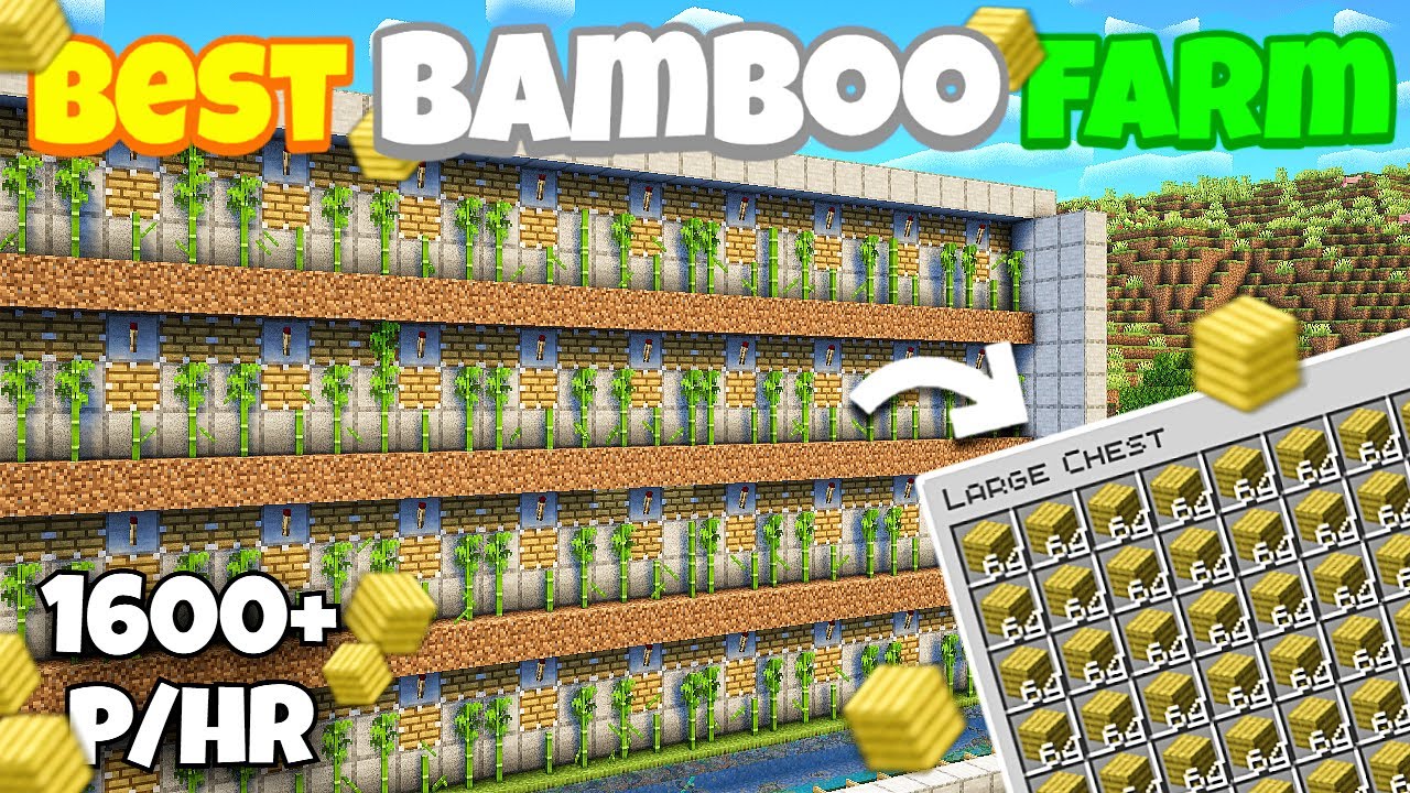 Fastest BAMBOO WOOD Farm In 1.21+ Minecraft - 1600+ P/HR - YouTube
