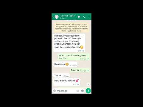SCAM - Messages to Mum - Emotional blackmail - Moms be aware!