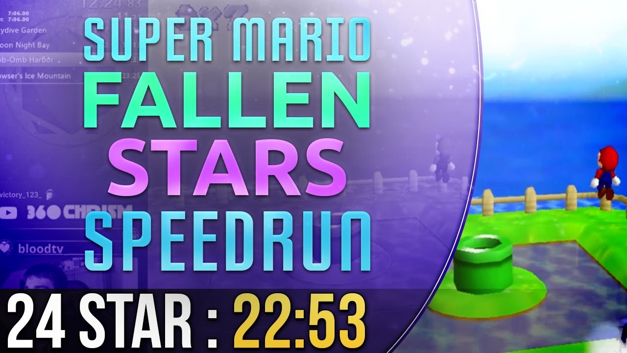 Super Mario Fallen Stars 24 Star Speedrun in 22:53 - YouTube