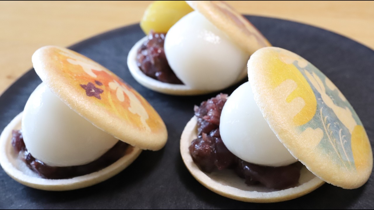 Beautiful Kyoto Sweet Souvenir Mid-Autumn Fes Tsukimi Dessert for ASMR ...