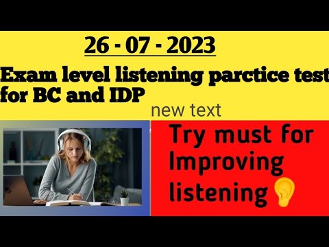 Listening parctice test with answers #IELTS with jass - YouTube