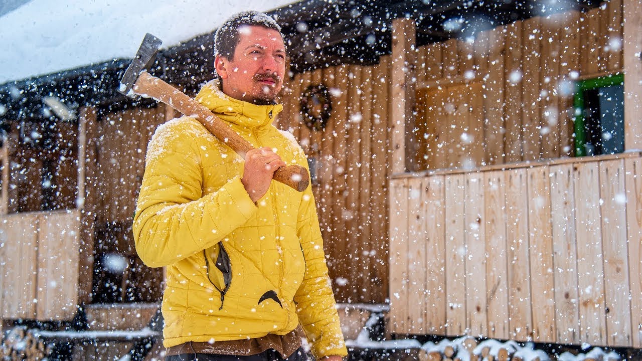 My Second Winter Living Off Grid | Alone in the Mountains - YouTube