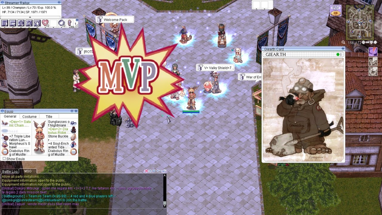 Ragnarok Online PreRenewal Champion // Farm - Giearth card // GamePlay ...