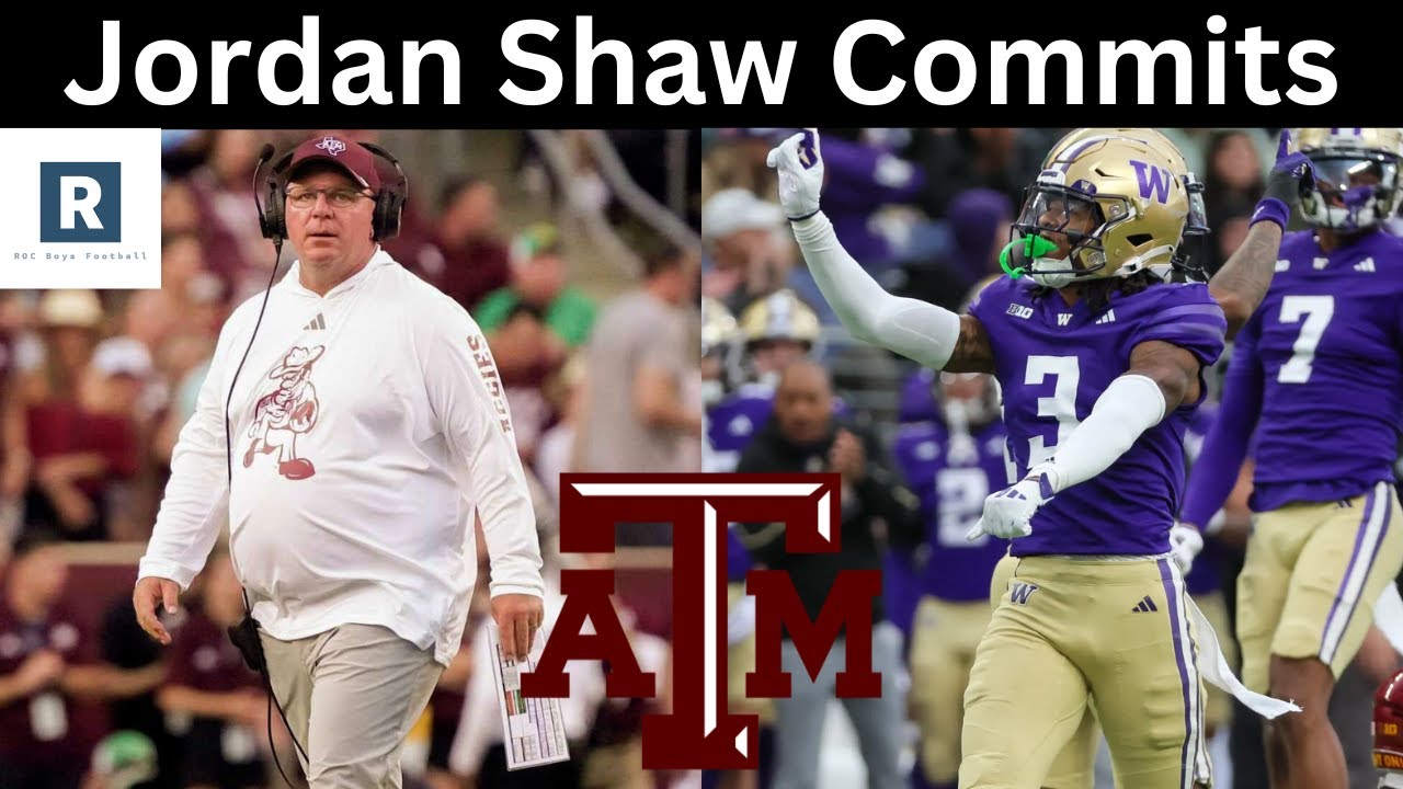 Jordan Shaw Commits To Texas A&M | Texas A&M Football Transfer Portal News - YouTube