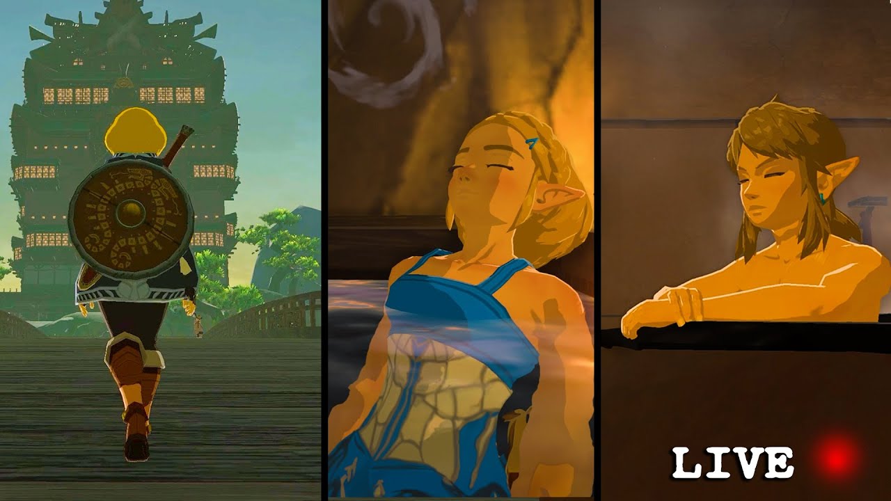 The Zelda Bath House - Relaxing Zelda Music Ambience To Sleep & Study ...