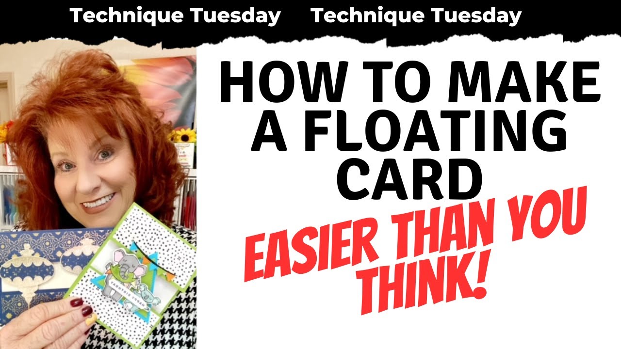 😮How To Make a FLOATING CARD Tutorial! - YouTube