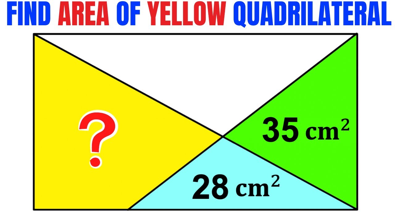 Calculate area of the Yellow shaded Quadrilateral | Important Geometry ...