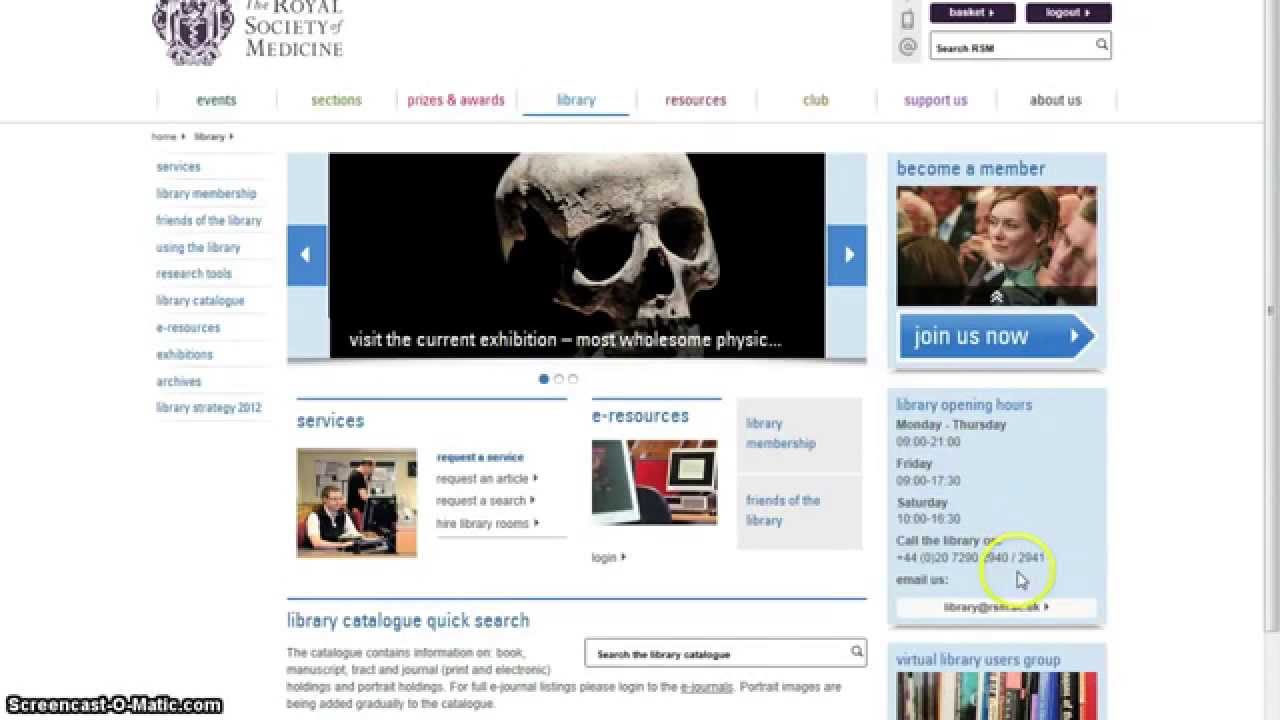 RSM Library Guide - Logging into the RSM Website - YouTube
