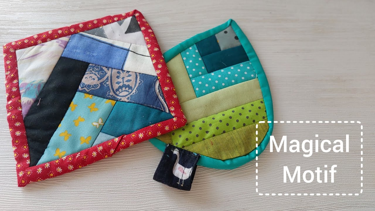 Magical motif with 2 endings;Quick and easy potholder coaster - YouTube