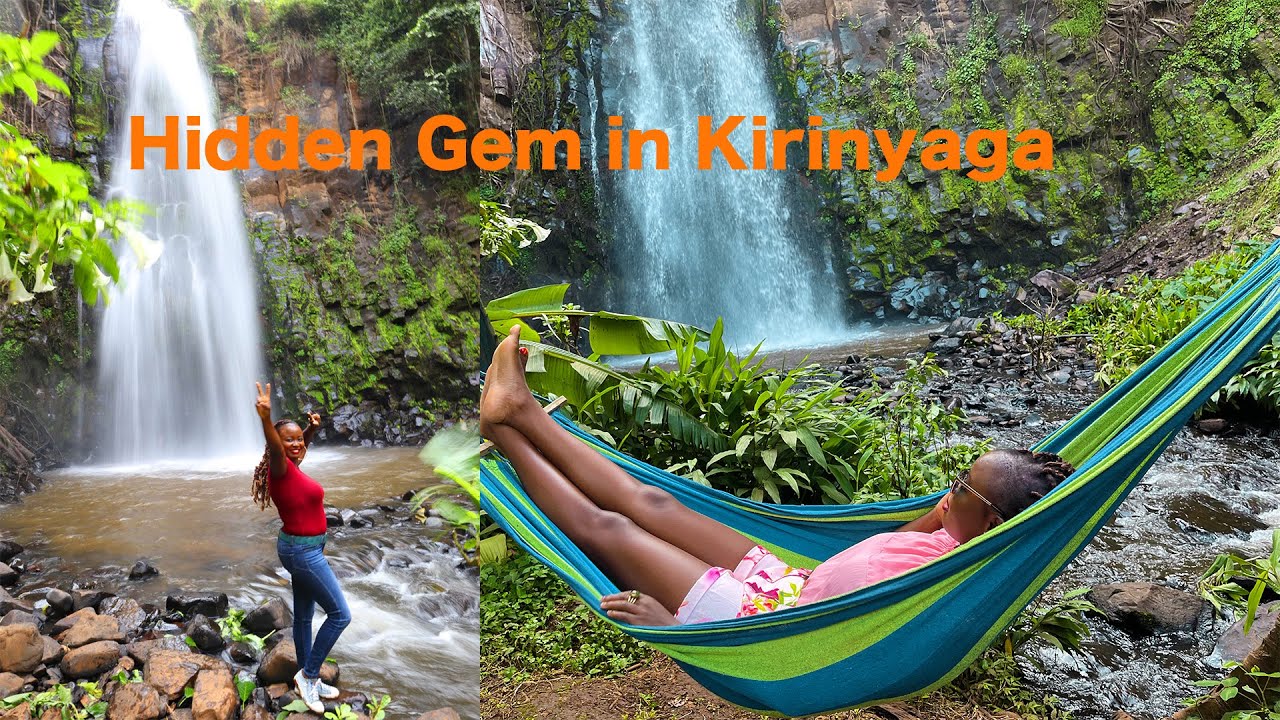 Scary swing over a waterfall#Njine Kabia falls#hidden gem #kirinyaga ...