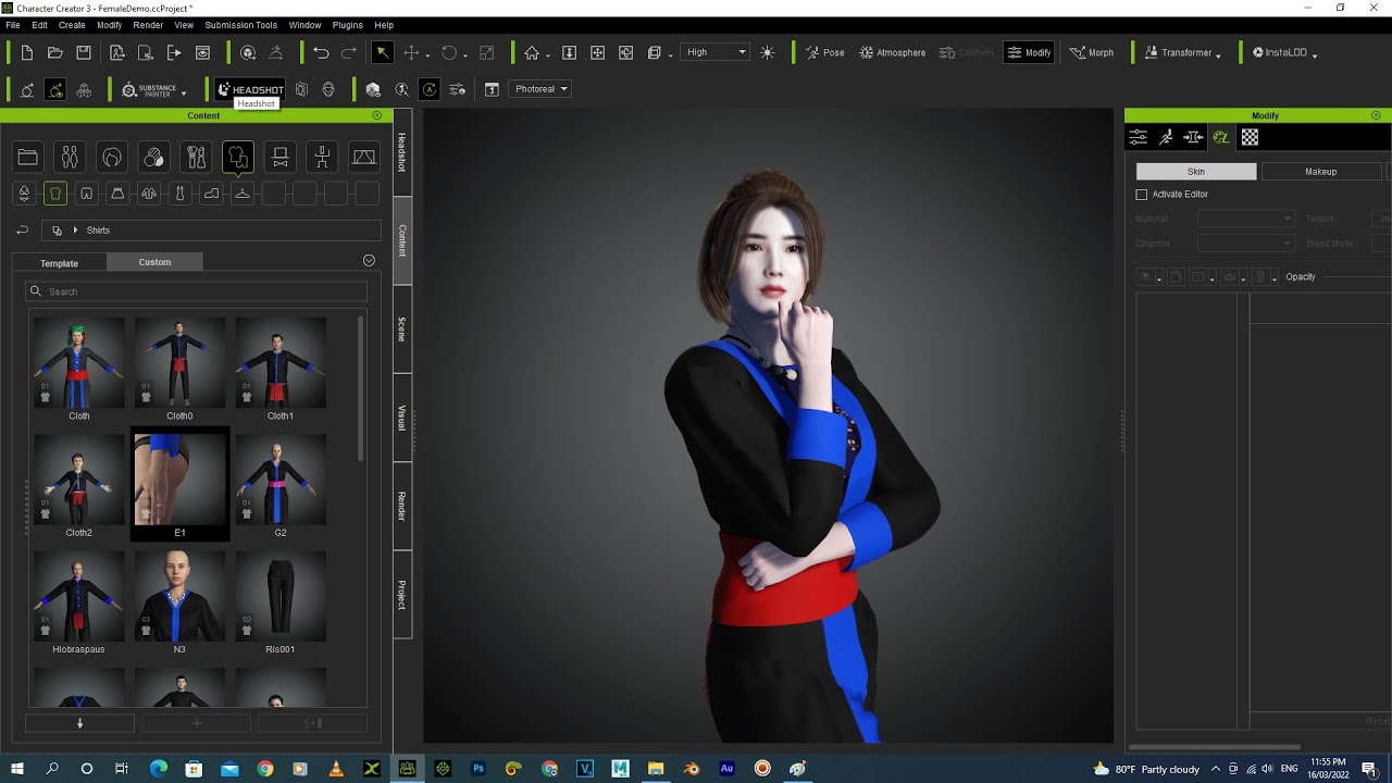 Blender to cc3.4 accessories CLO 3D - YouTube