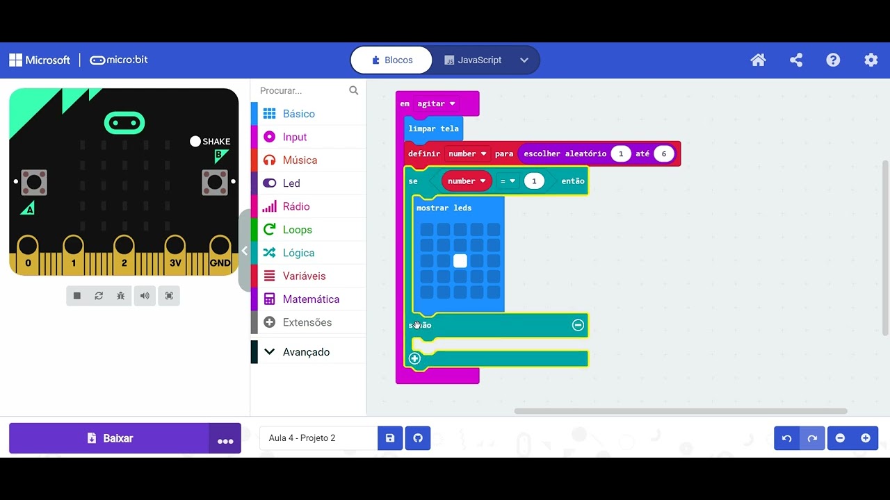 Aula 4 Microbit 2 projeto - YouTube