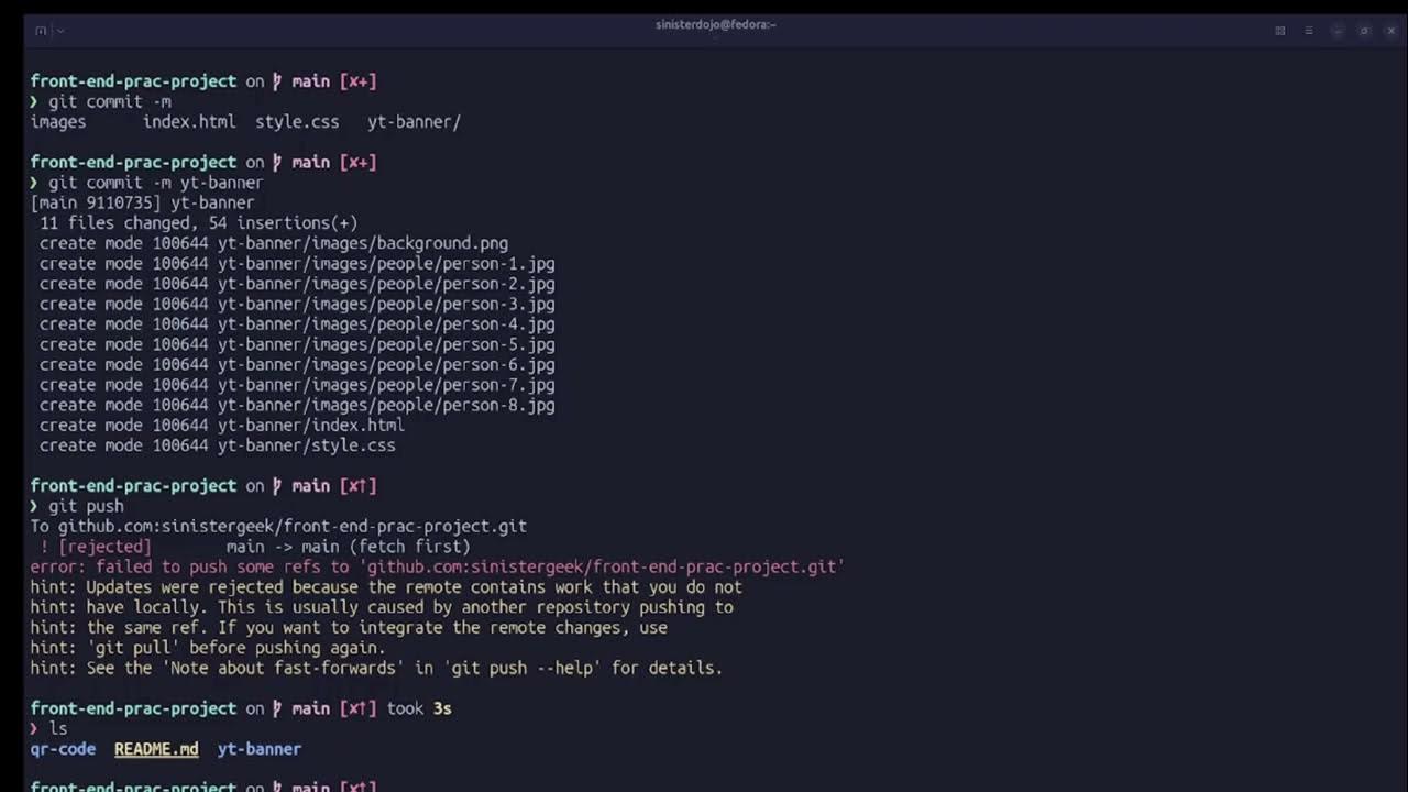error: failed to push some refs - YouTube