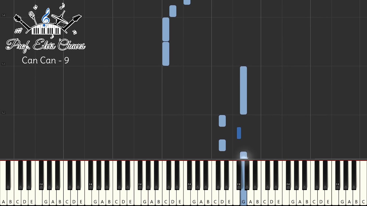 🎹 Can Can - 9 - Tutorial Teclado Fácil - YouTube