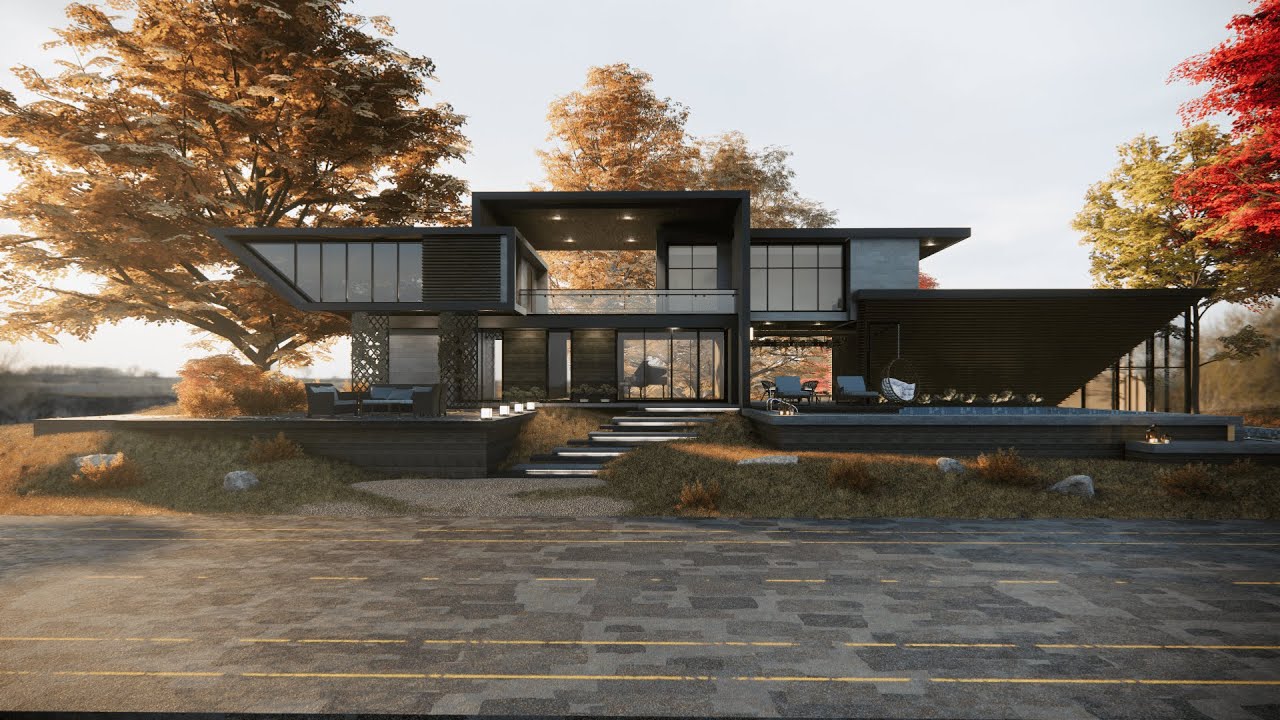 Enscape Exterior Design - Wasteland background - YouTube