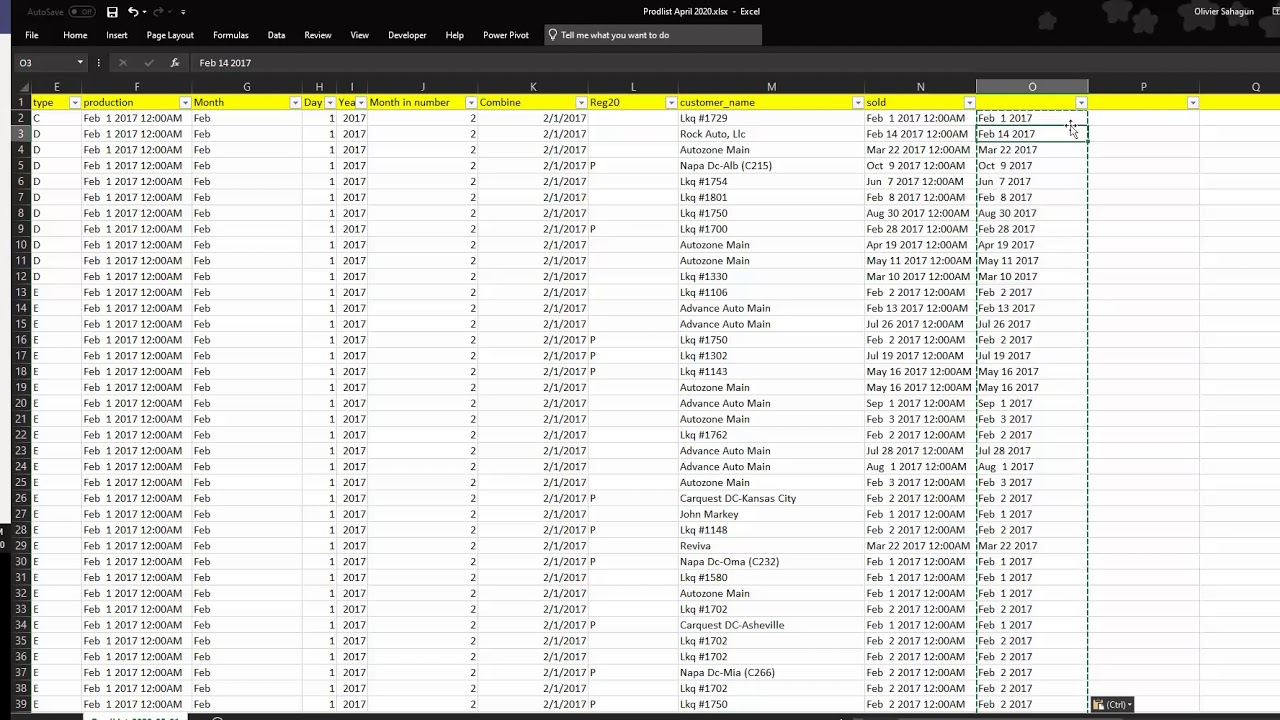 LKQ Excel change SQL Date in Excel - YouTube