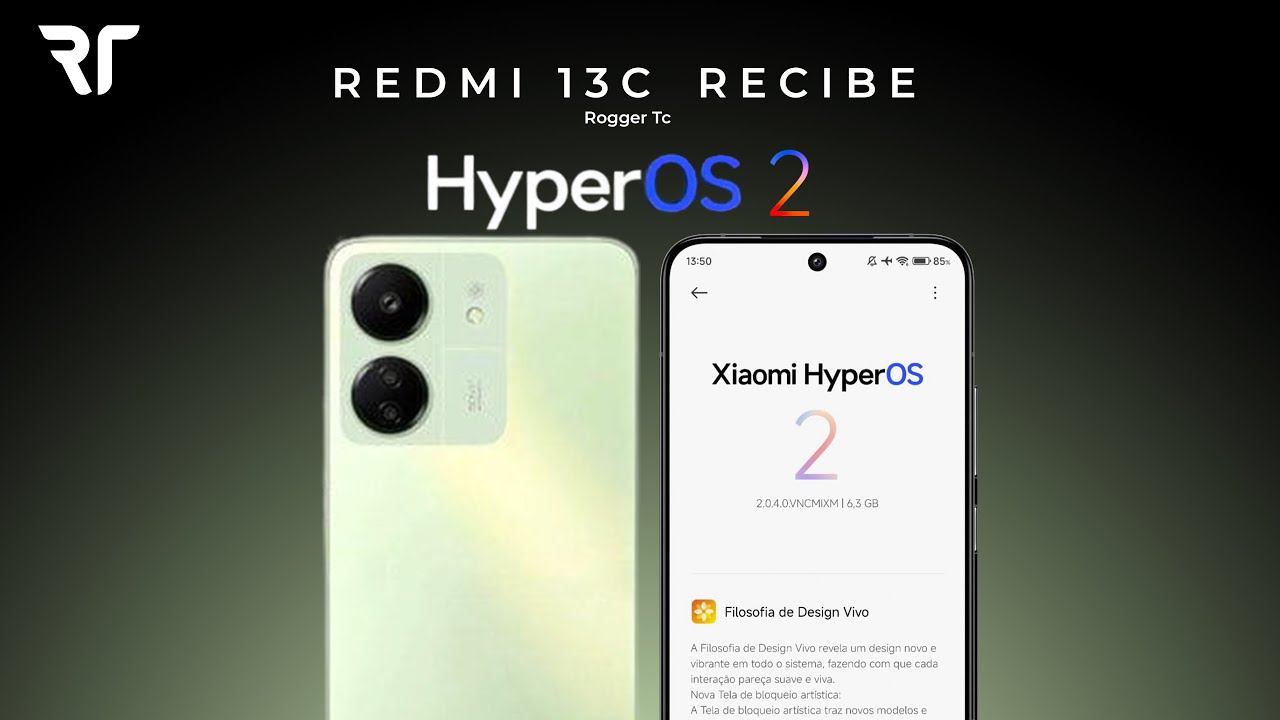 REDMI 13C RECIBE HYPEROS 2 GLOBAL | Rogger Tc - YouTube