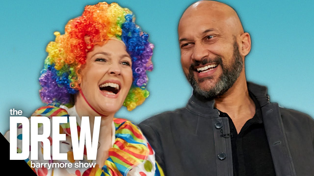 Drew Barrymore Surprises Keegan-Michael Key with Singing Clown Telegram ...