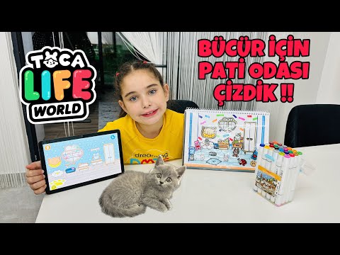 BÜCÜR İÇİN TOCA LİFE DEFTERİNE PATİ ODASI ETKİNLİĞİ YAPALIM !! TOCA LİFE WORLD SEVİMLİ DOSTLAR EVİ !