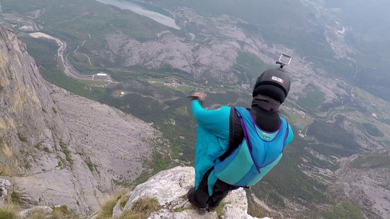 100th BASE jump, Havok wingsuit, Monte Brento, Italy, May 2017 - YouTube