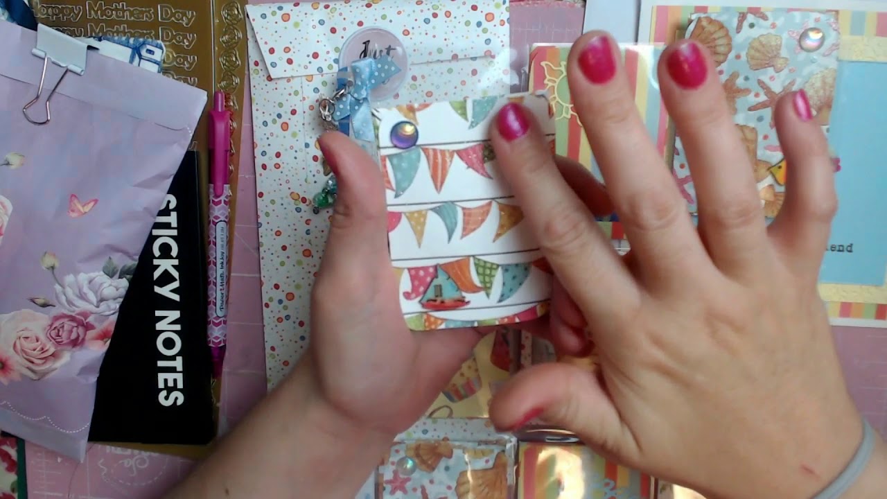 A beach themed pocket letter from ms g ( the lovely Rhian ) - YouTube