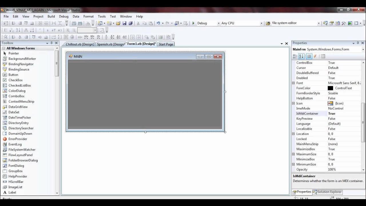 MDI FORM VB.NET - YouTube