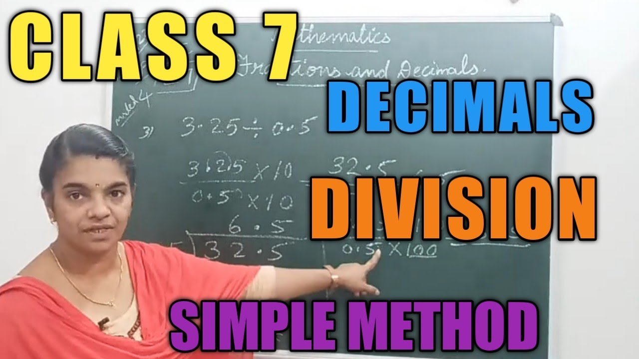 CLASS 7 MATHS/ DECIMALS/ DIVISION - YouTube