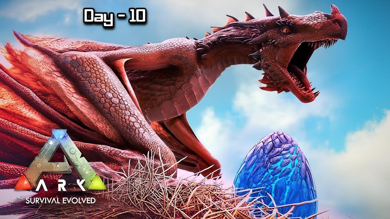 မီးတောင်ထဲက နဂါးဥသွားခိုးကြည့်မယ် | Day-10 | (ARK ဖုန်းနဲ့ရပြီနော်) | Raccoon Game Myanmar - YouTube