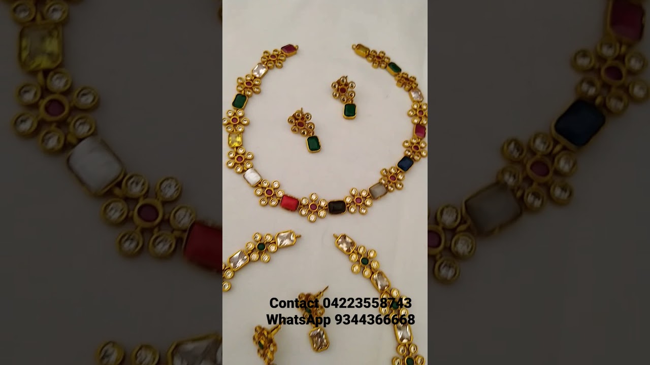 SARITHA JEWELLERY matte Finish necklace set with premium quality # ...