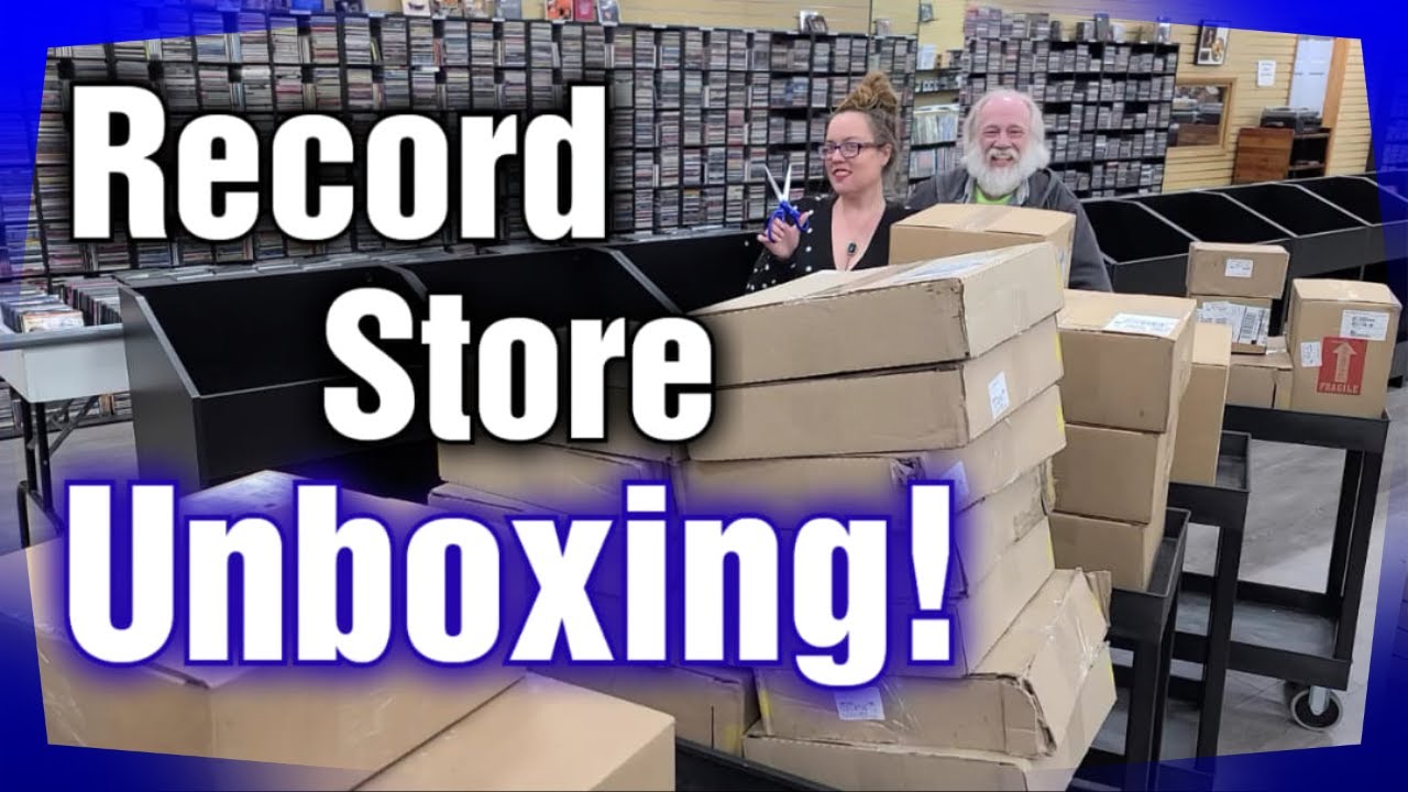 Huge Unboxing - Brand New Vinyl Records in the Record Store - YouTube