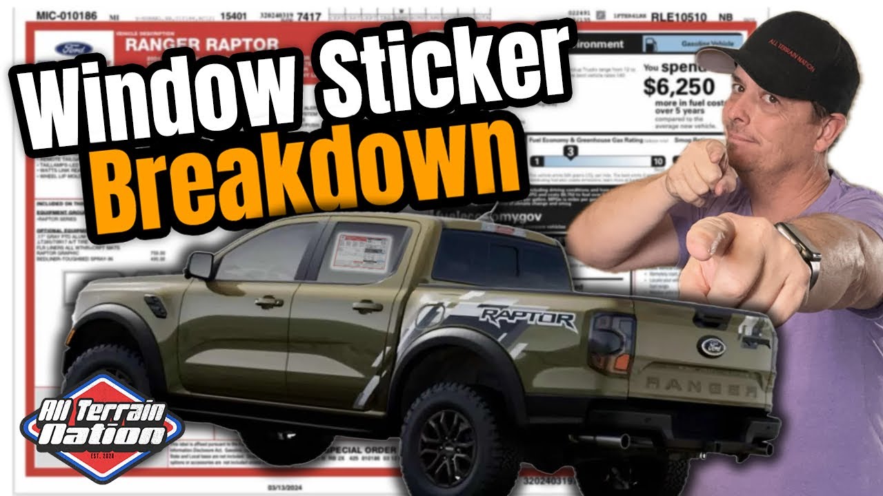 Understanding the Ford Ranger Raptor Window Sticker and tracker - YouTube