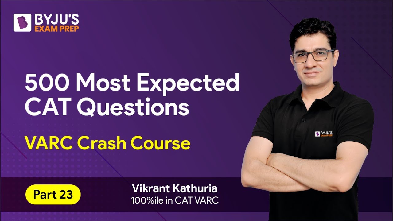 Cat 2023 500 Most Important Cat Varc Questions Cat Verbal Ability