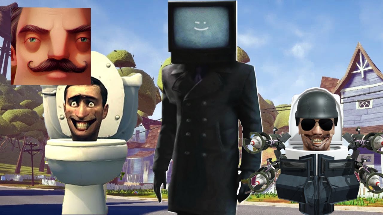 Hello Neighbor - My New Neighbor Skibidi Toilets TV Man History Season ...
