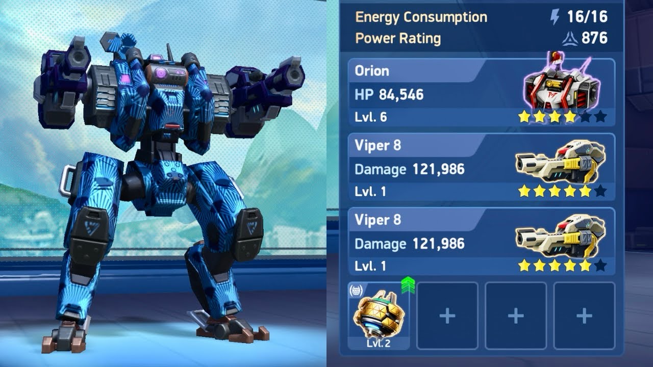 Hunter Orion and legendary vipers | viper 8 gameplay | mech arena - YouTube