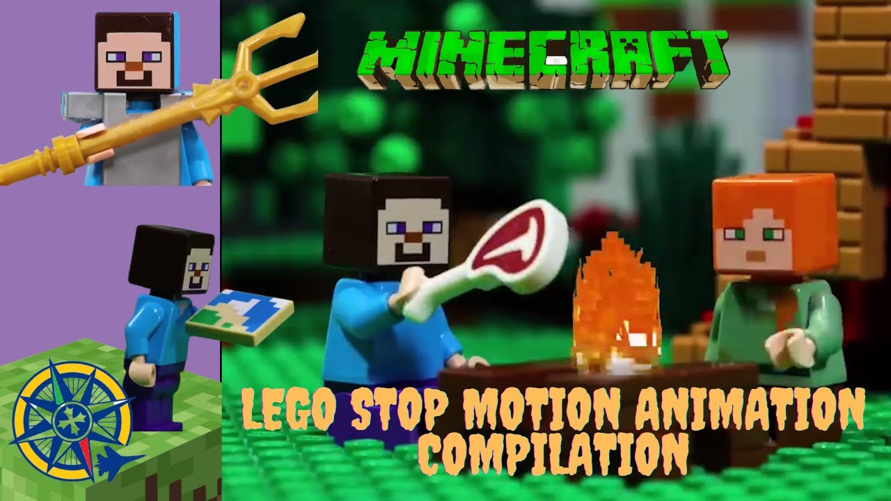 [4K] Minecraft Animation | LEGO Minecraft | Lego Stop Motion Animation ...