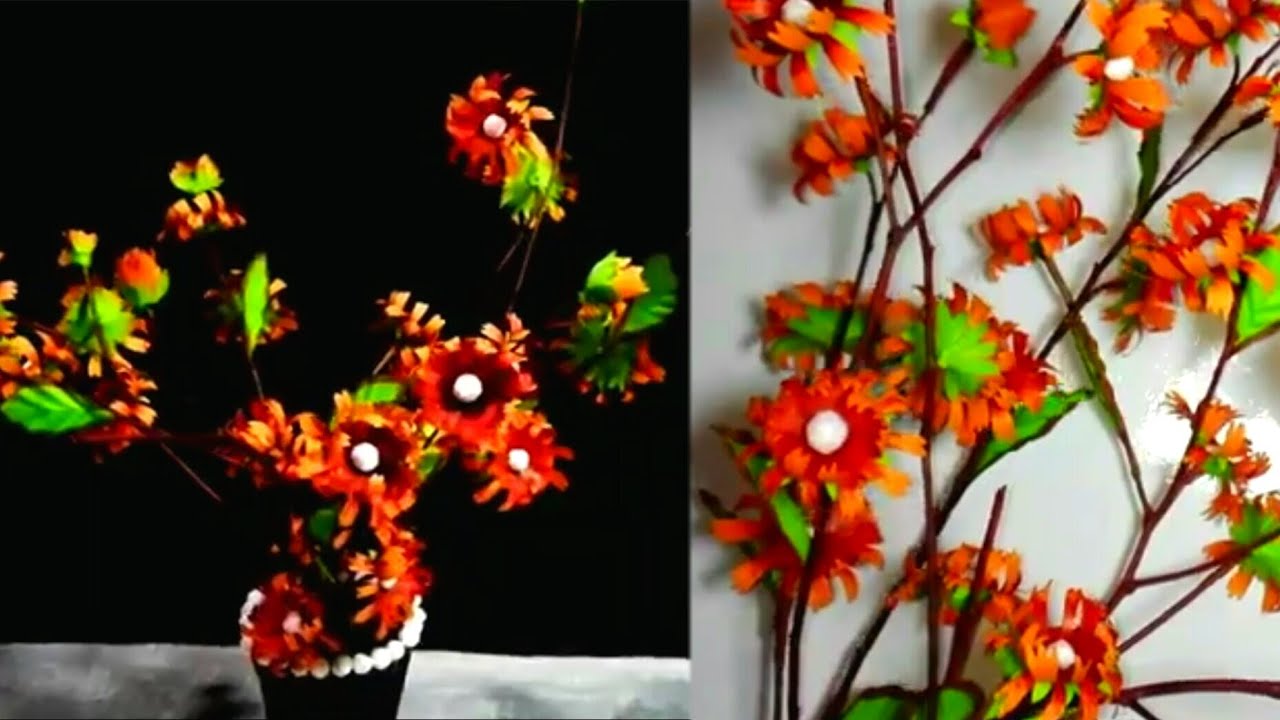 Nirmana | Diy paper flowers | paper flower | How to make paper flowers ...