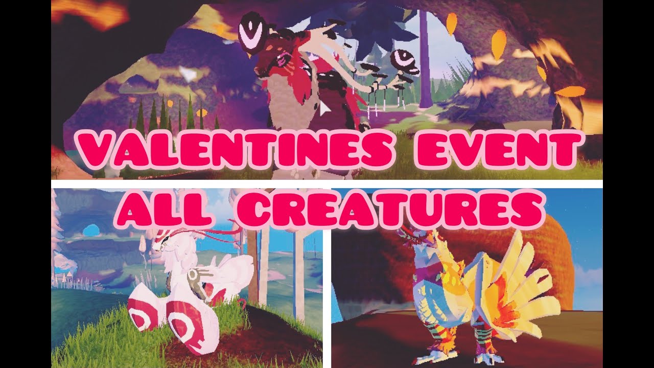 Creatures of Sonaria All Valentines Creatures!!! - YouTube