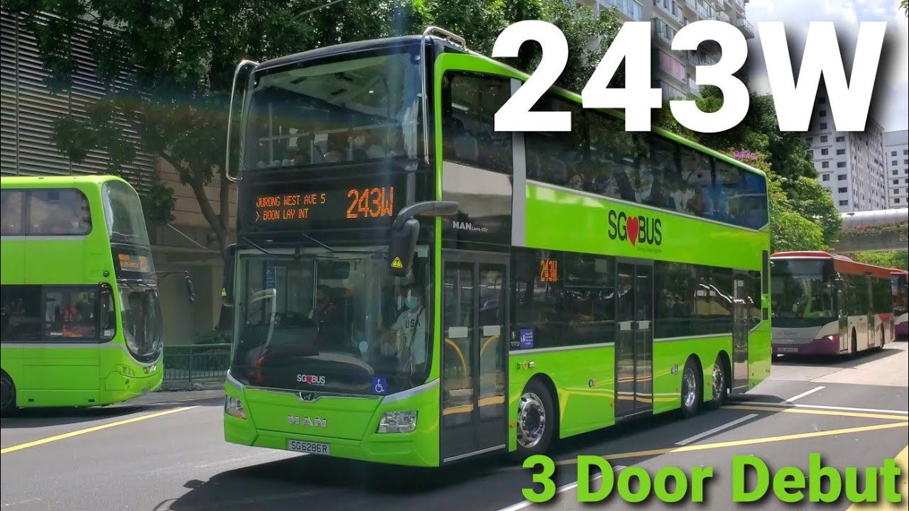 SG6286R - Debut on SBS Transit Bus Service 243W [MAN ND323F (3-Door ...