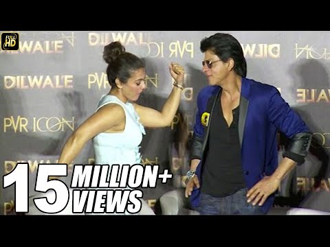 Shahrukh Khan & Kajol's FUNNY Poses At Dilwale Manma Emotion Jaage Song Launch | Varun Dhawan, Kriti
