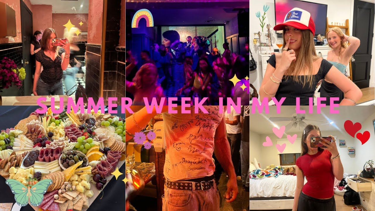 SUMMER VLOG ★ work days, going out, and tanning - YouTube