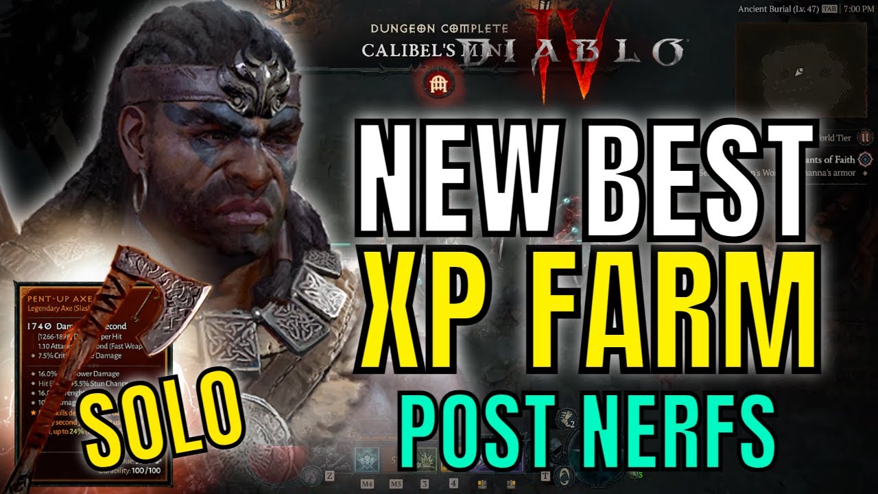 Diablo 4 - NEW BEST XP FARMING LOCATION POST NERFS! TONS OF XP AND ...
