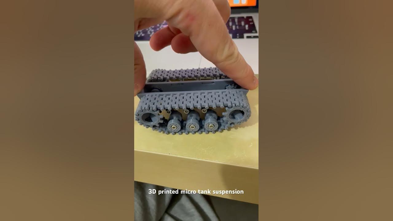 3D printed mini rc tank tracks - YouTube